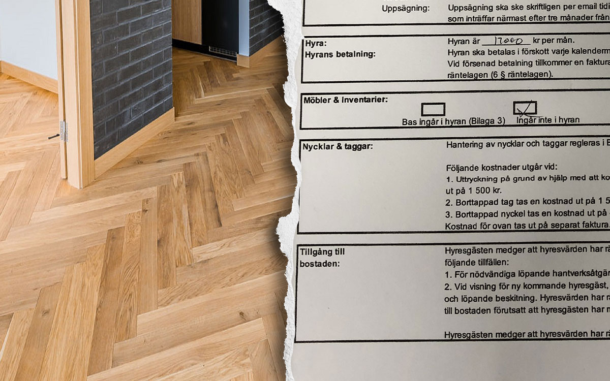 Hyrde dyrt i andra hand av mellanhand – går miste om 60 000 kronor ...