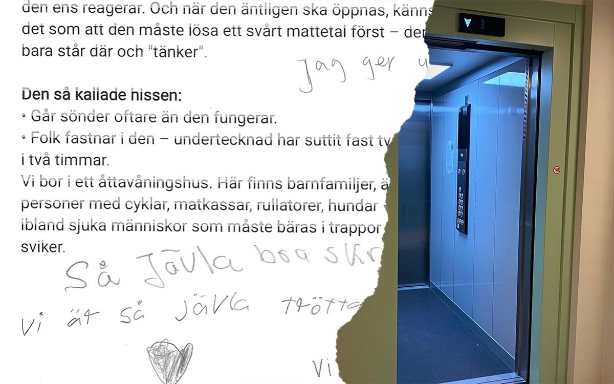 Två år av skräckupplevelser – nu vågar de inte använda hissen längre ...